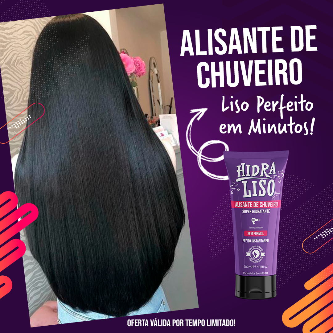 Progressiva em Casa - Hidra Liso Alisante de Chuveiro!